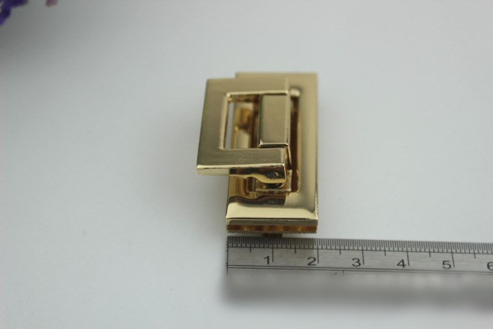 Rectangle Twist Turn Lock 45mm Purse Charm Organizer Luggage Hardware ...