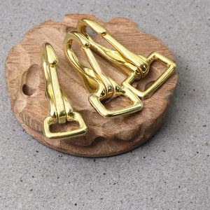 Solid Brass Fixed Loop Halter Snap Fix Buckle Horse Saddle Hook ...