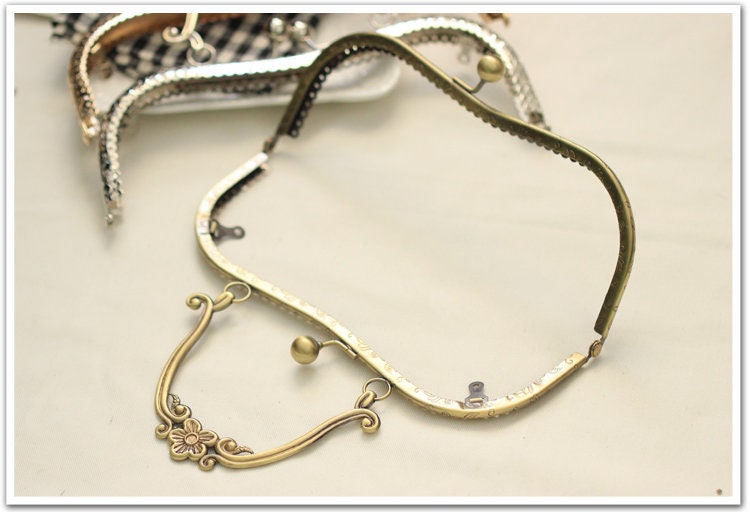 Gold Bronze Purse Frame Metal Vintage Pattern Snap Clasp for - Etsy