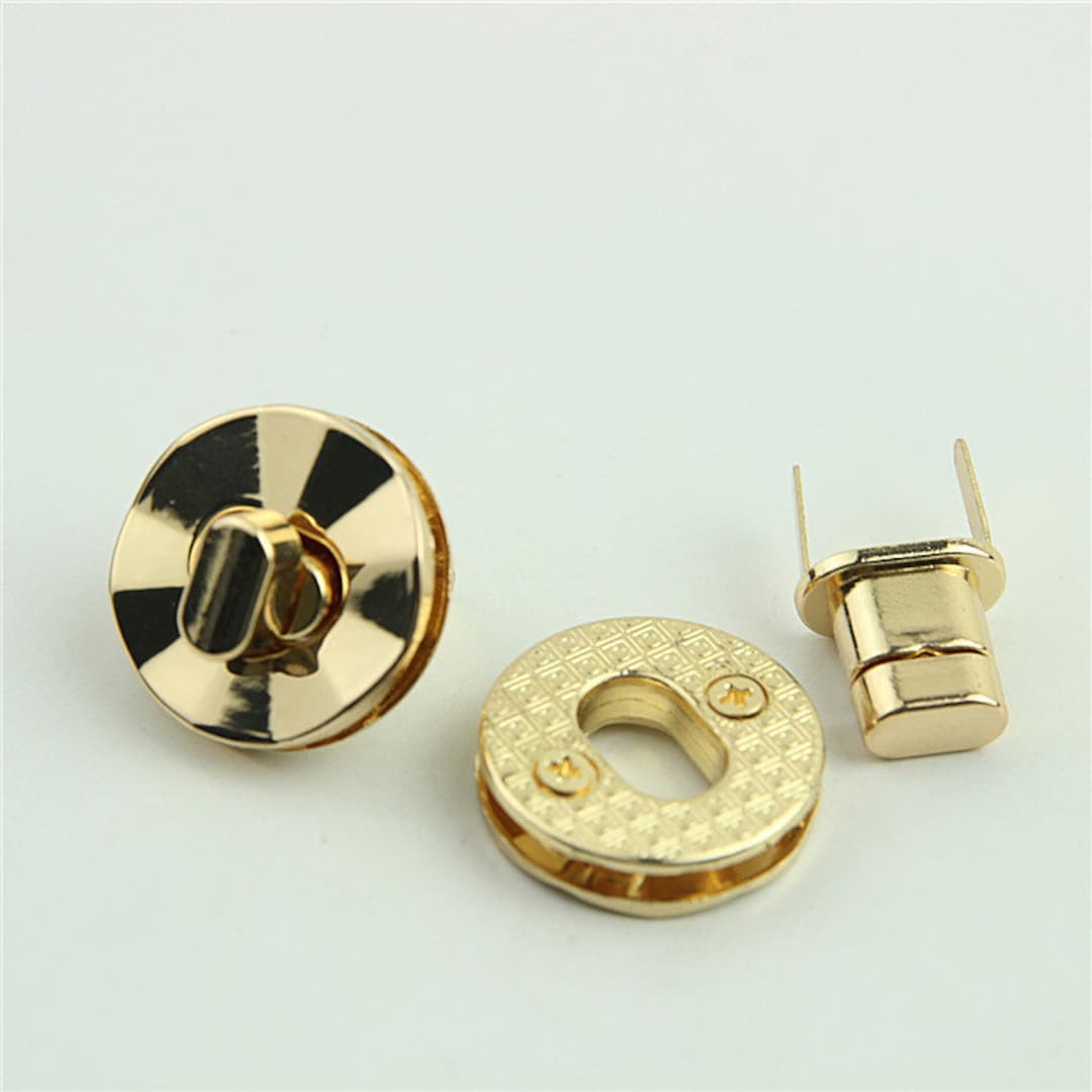 Round Turn Lock 1 1/8" 27mm Metal Purse Twist Lock Closure Heavy Duty ...