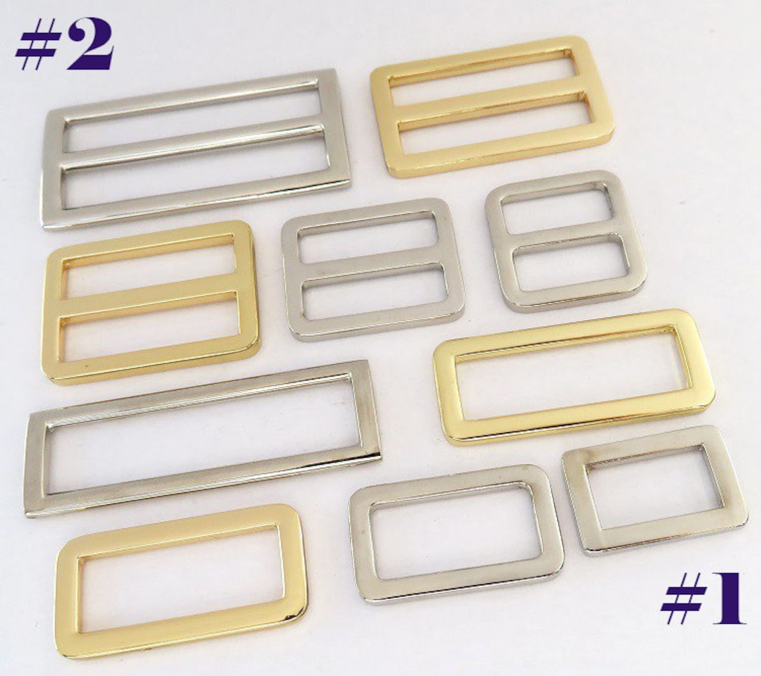 Metal Slide Buckle 20 25 38mm 3/4 1 Inch Strap Adjuster Gold Silver ...