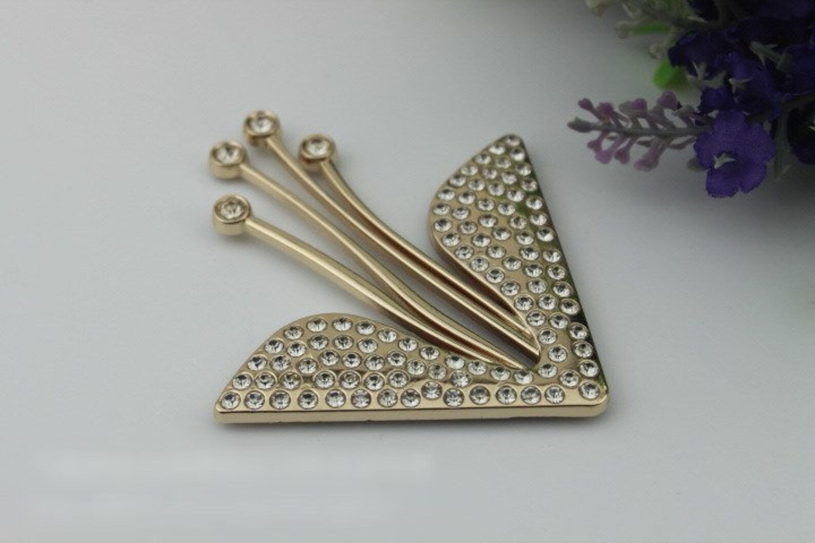 Metal Purse Charm Label Flowers 80mm 3 1/8 Gold Hardware - Etsy