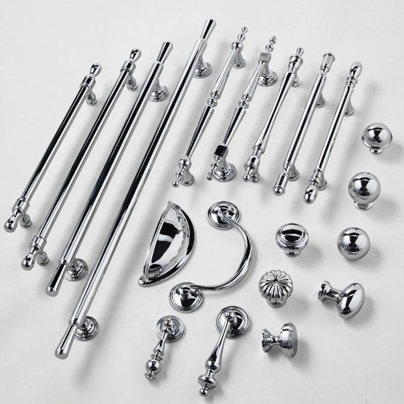 Chrome Drawer Pulls Metal - Etsy