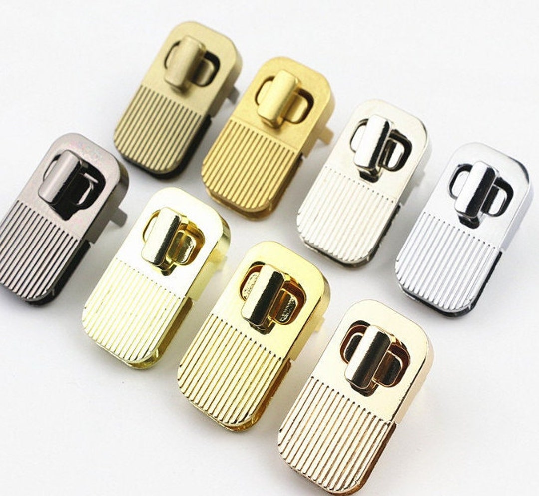 Rectangle Turn Lock 1 1/2" 39mm Metal Purse Twist Lock Closure Heavy ...