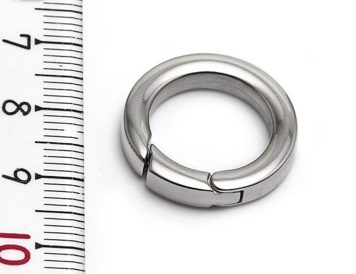 Stainless Round Push Gate Snap Open Hook Spring Ring Hinge Key | Etsy