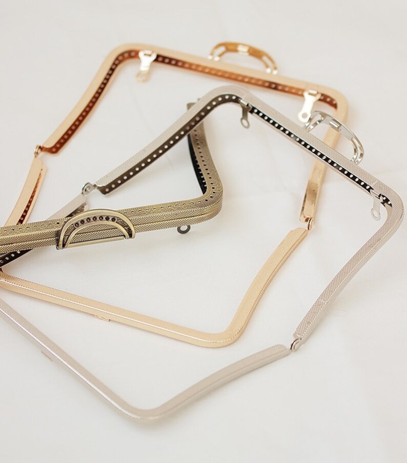 Gold Purse Frame Metal Vintage Pattern Snap Clasp for Bag Sewing Clutch ...