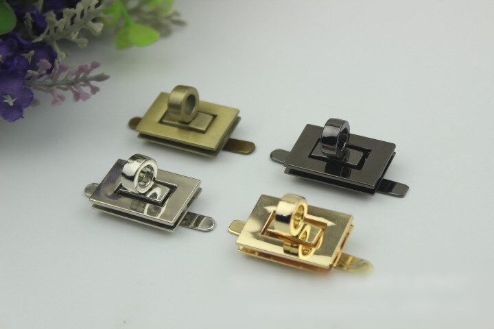 Rectangle Twist Turn Lock 25mm Purse Charm Organizer Luggage Hardware ...