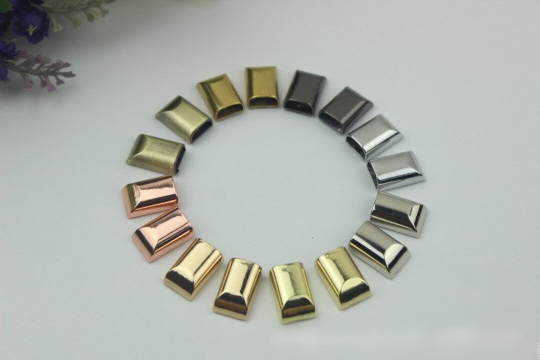 Metal Zipper End Caps 10 16mm Webbing Lace Leather Ribbon Strap Belt ...
