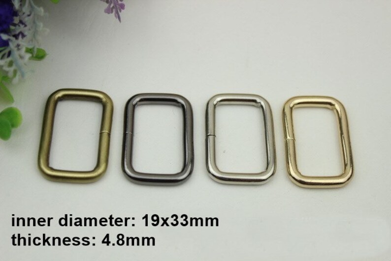 Square Rectangle Purse Strap Slider 10/100 Pcs Set Metal - Etsy