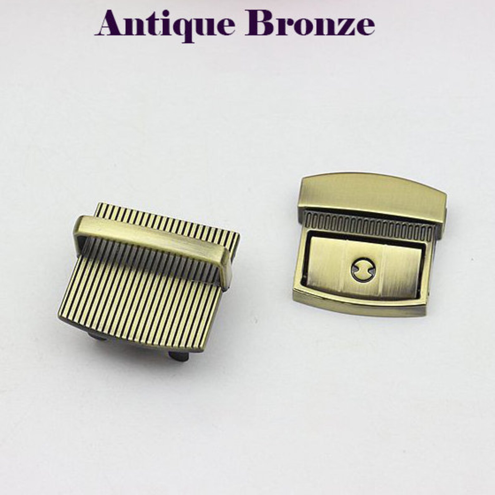 Purse Lock Thumb Catch 36 43mm Metal Square Rectangle Tuck Tongue Clasp ...