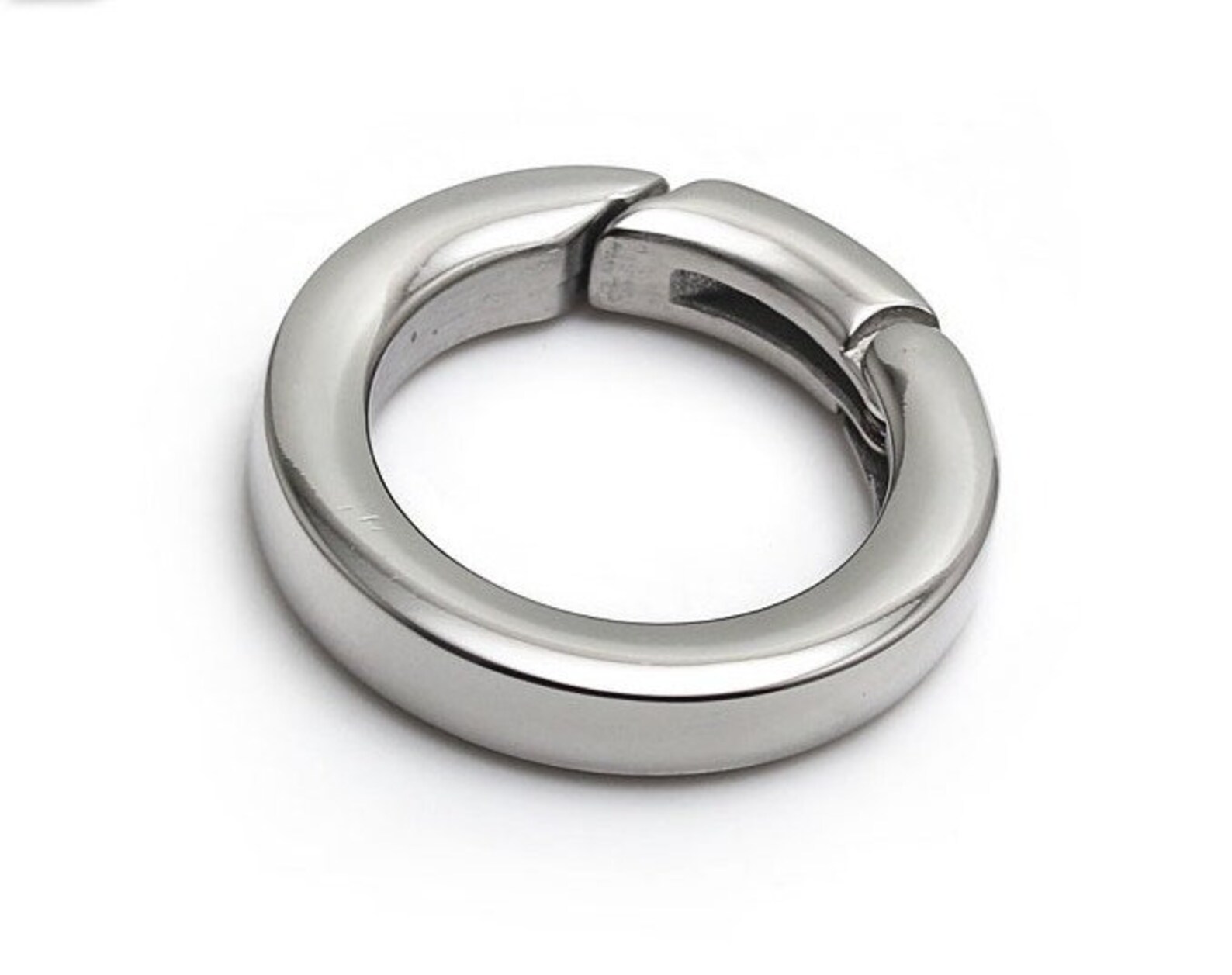 Stainless Round Push Gate Snap Open Hook Spring Ring Hinge Key - Etsy