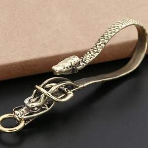 Solid Brass Keychain Keyring 1 3 Inch Coil Fob Copper Leathercraft ...