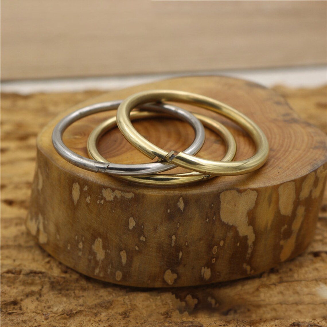 Solid Brass Jumplock 32-50mm Lock Clip Snap Jump Ring Key 1 5/16 2 ...