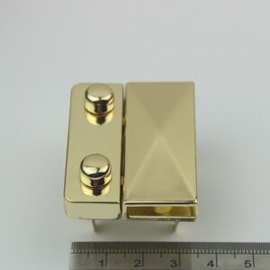 Thumb Lock 1 3/4" 45mm Purse Press Lock Tuck Tongue Clip Clasp Closure ...