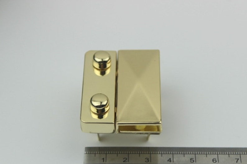 Thumb Lock 1 3/4" 45mm Purse Press Lock Tuck Tongue Clip Clasp Closure ...