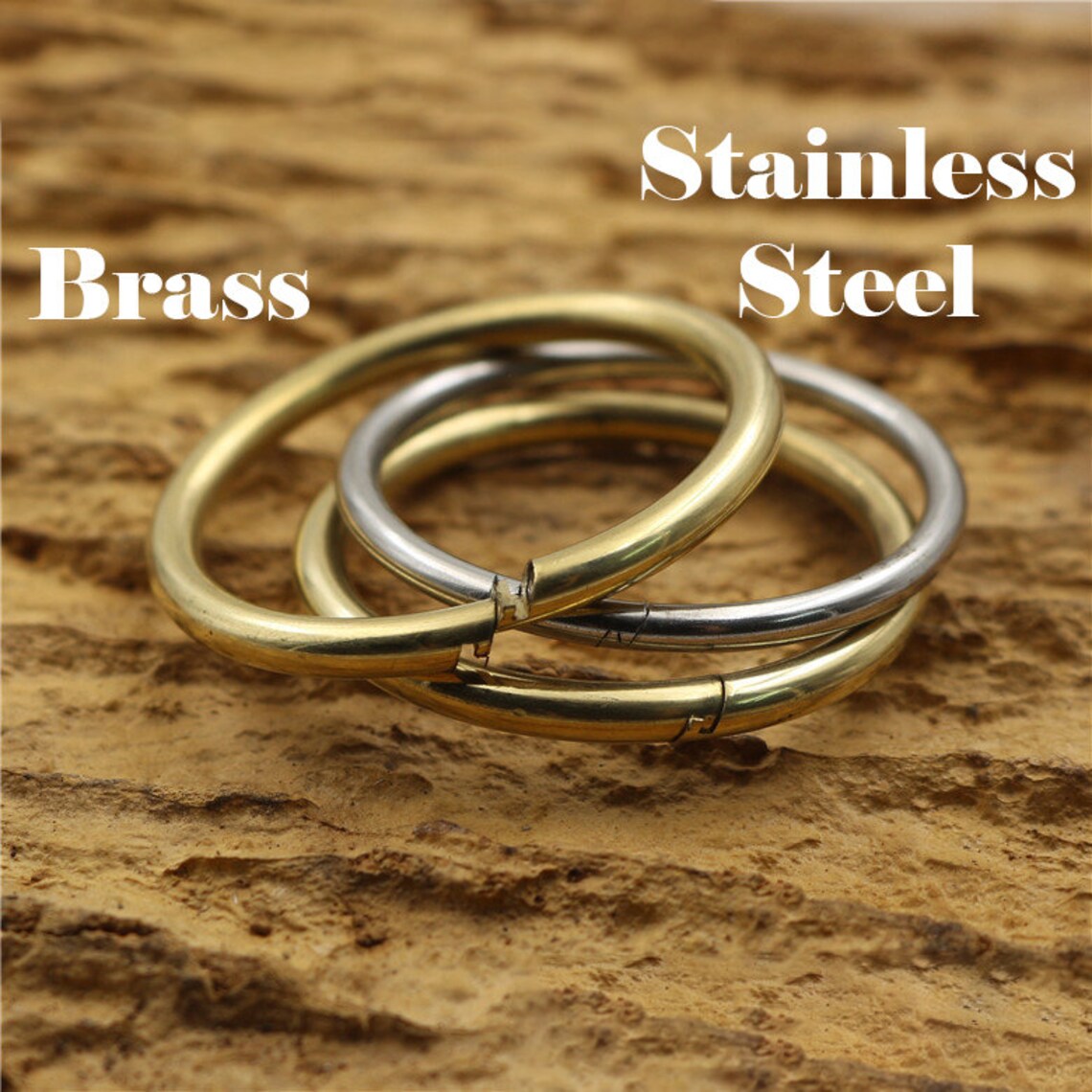 Solid Brass Jumplock 32-50mm Lock Clip Snap Jump Ring Key 1 - Etsy Canada