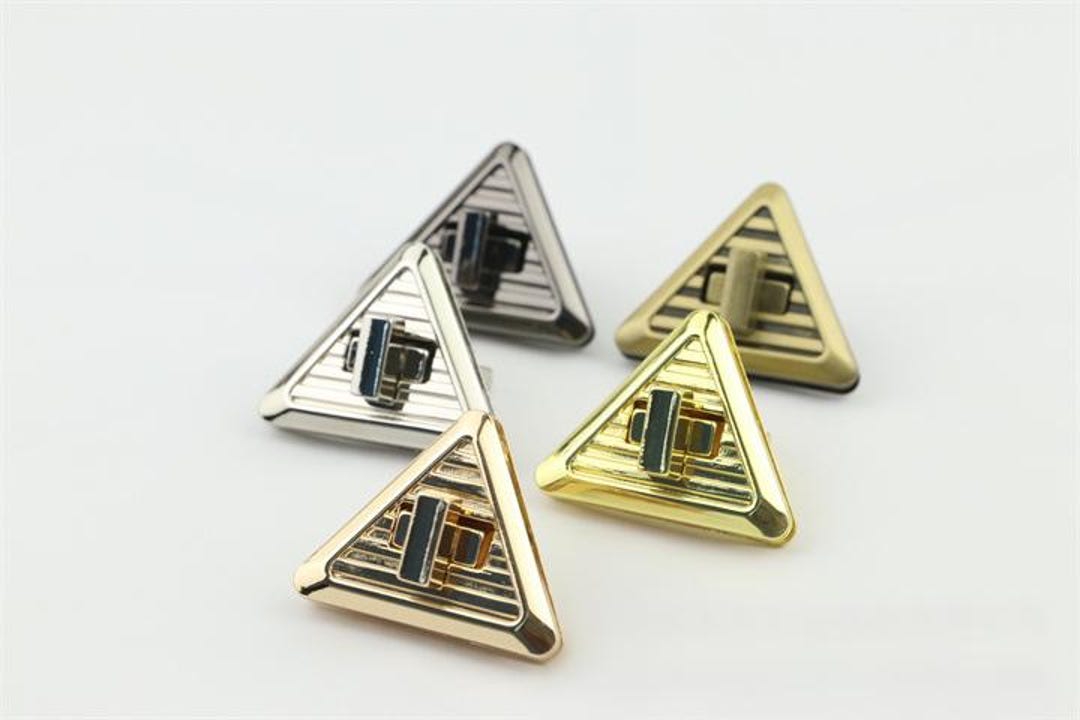 Triangle Turn Lock 39mm 1 1/2" Metal Purse Twist Lock Closure Heavy ...