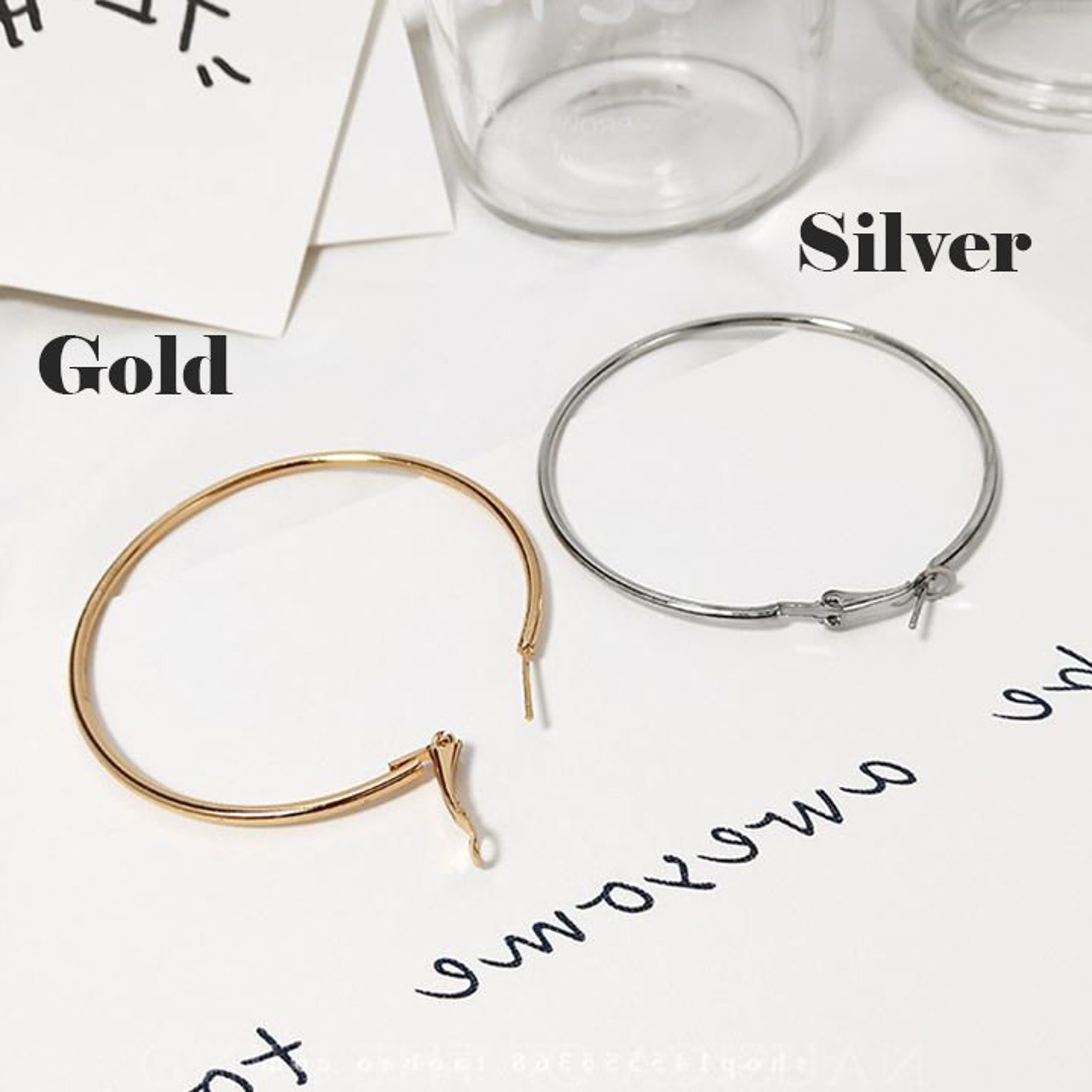 Metal Round Hoop 25/35/45/50mm Beading Loop Dangle Earring | Etsy