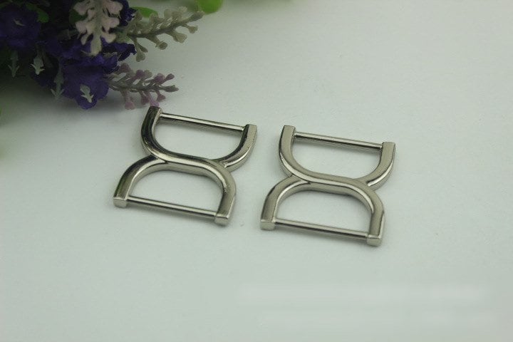 Rectangle Purse Strap Slider Metal Double Loop Slide Buckle Adjuster ...