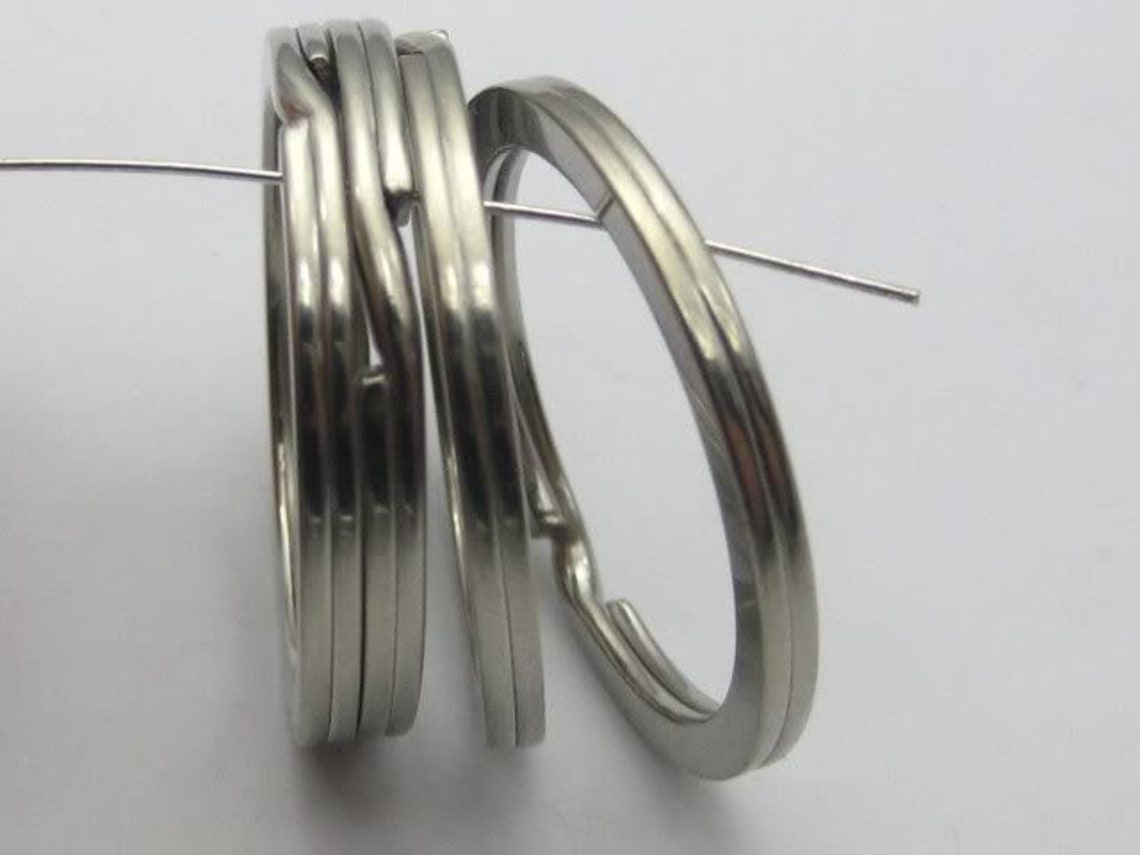 Stainless Steel Ring Key Chain Connector Split Ring Key Fob | Etsy