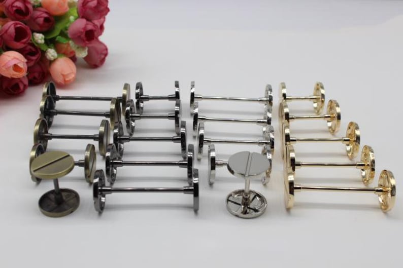 Metal Purse Dumbbell Screw Rivet Stud Post Connector Barbell Buckle Cap ...