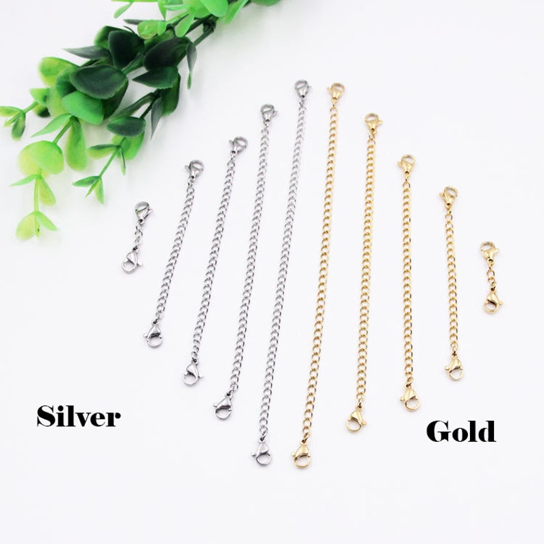 Surgical Stainless Steel Extender Curb Chain Sets 2 - Etsy