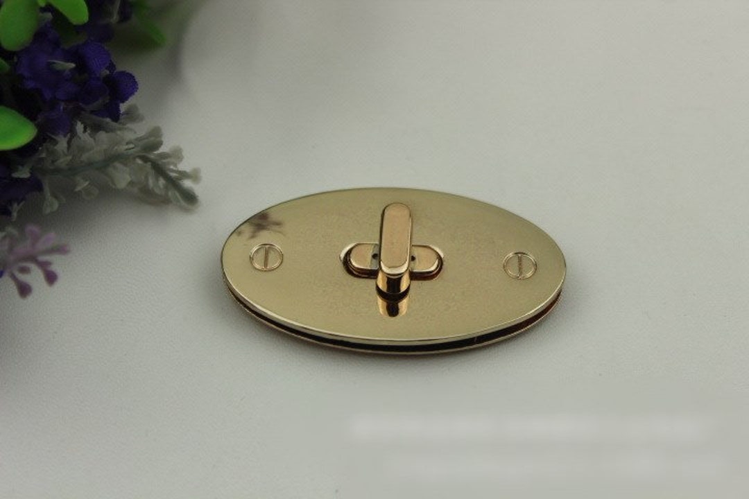 Oval Turn Lock 2 1/2" 62x34mm Metal Purse Twist Lock Closure Heavy Duty ...