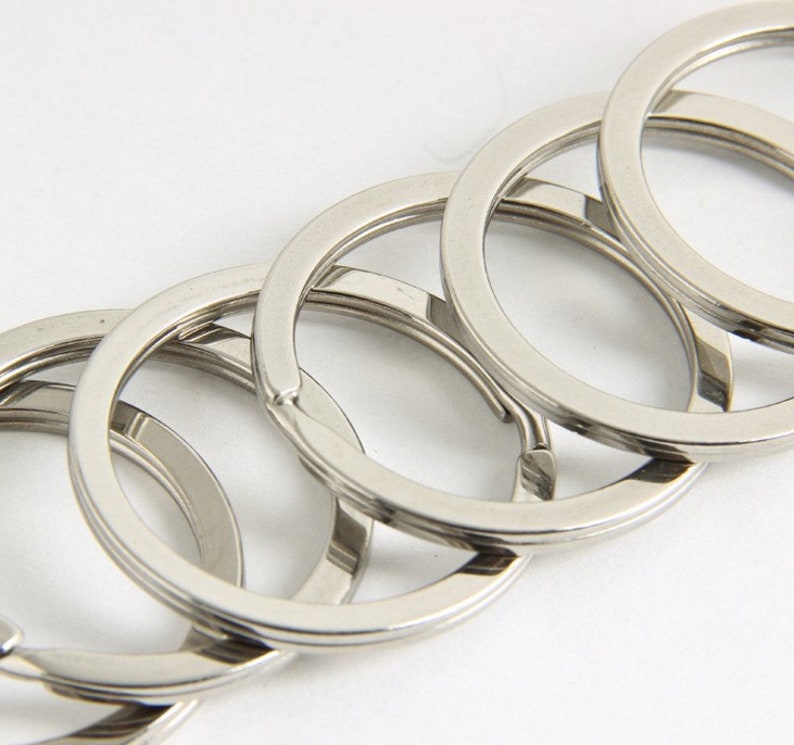 Stainless Steel Ring Key Chain Connector Split Ring Key Fob - Etsy