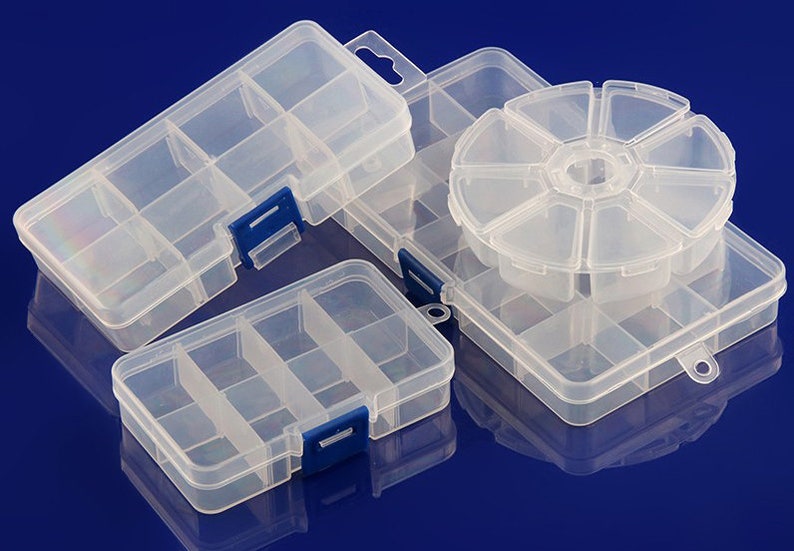 Clear Plastic Storage Box Compartment Transparent Container | Etsy