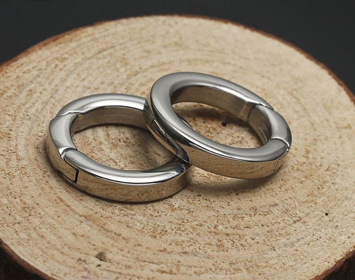 Stainless Round Push Gate Snap Open Hook Spring Ring Hinge Key | Etsy