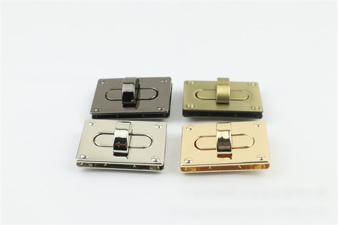 Turn Lock 1 7/8" 48mm Metal Purse Twist Lock Closure Heavy Duty Handbag ...