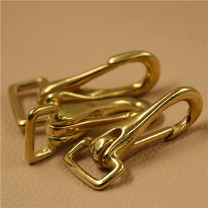 Solid Brass Fixed Loop Halter Snap Fix Buckle Horse Saddle Hook ...