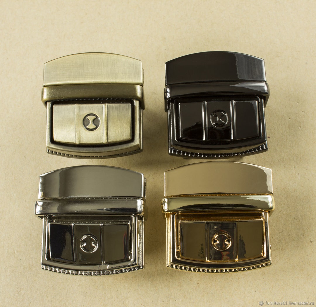 Thumb Lock 1 1/4" 30mm Purse Press Lock Tuck Tongue Clip Clasp Closure ...