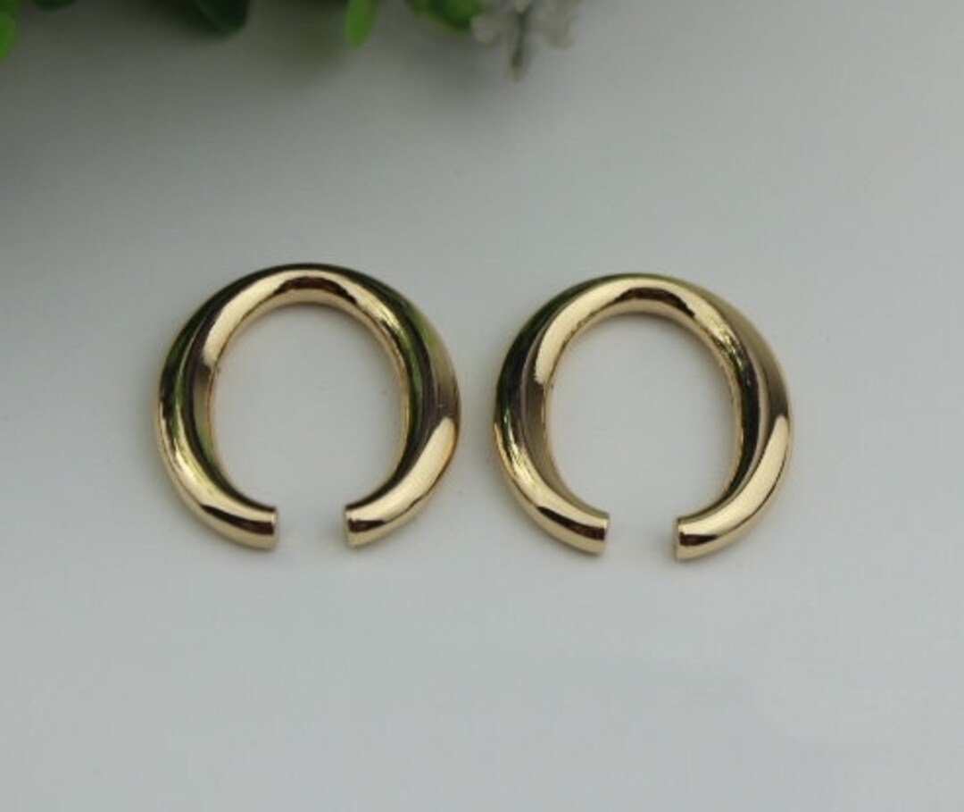 Round Ring Hook Connectors 12mm Gold Metal Trigger Lobster Clasp Clip ...