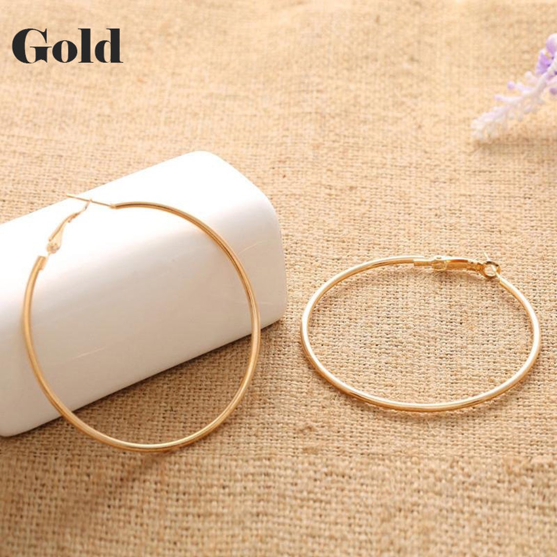 Metal Round Hoop 25/35/45/50mm Beading Loop Dangle Earring | Etsy