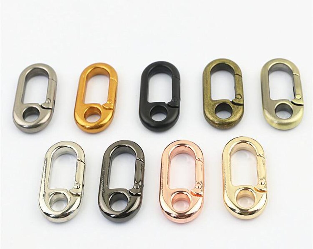 Oval Push Gate Ring 3/8x5/8" 10x17mmmm Metal Snap Hook Spring Ring Clip ...