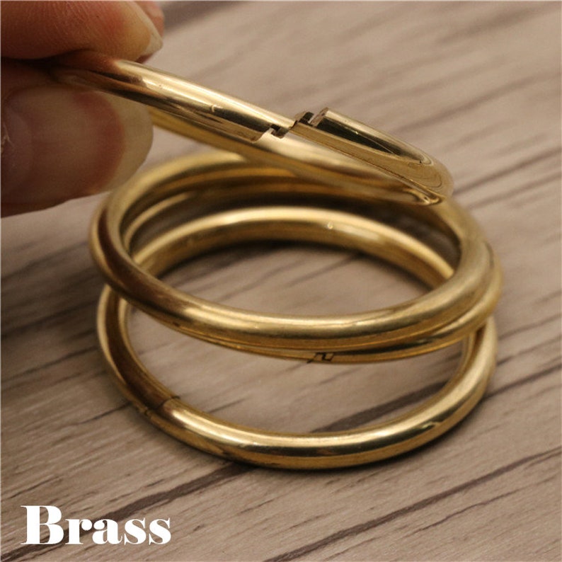 Solid Brass Jumplock 32-50mm Lock Clip Snap Jump Ring Key 1 - Etsy Canada