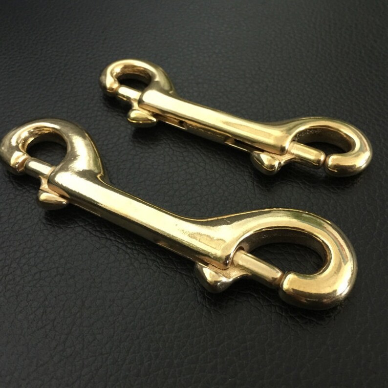 Solid Brass Double End Trigger Snap Hook Bag Key Keychain - Etsy