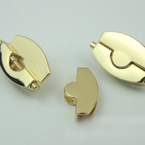 Thumb Lock 1 1/2" 38mm Purse Press Lock Tuck Tongue Clip Clasp Closure ...