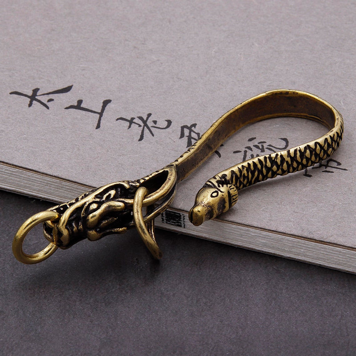 Solid Brass Keychain Keyring 1 3 Inch Coil Fob Copper Leathercraft ...