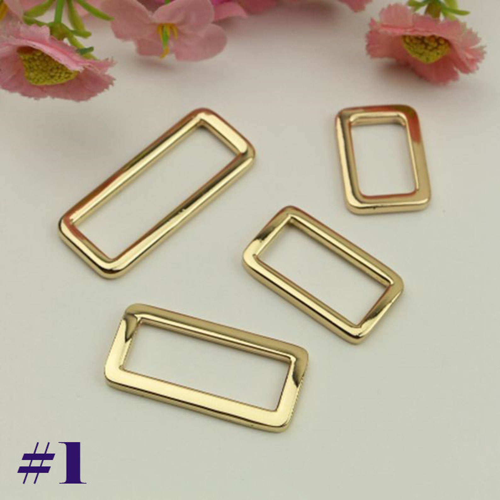 Metal Slide Buckle 20 25 38mm 3/4 1 Inch Strap Adjuster Gold Silver ...