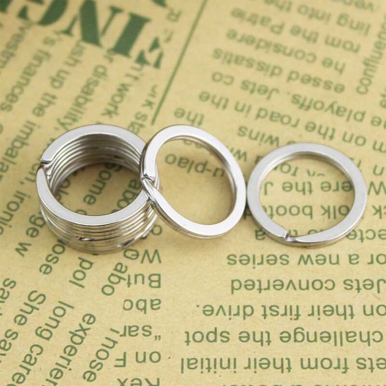 Stainless Steel Ring Key Chain Connector Split Ring Key Fob | Etsy