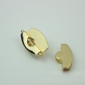 Thumb Lock 1 1/2" 38mm Purse Press Lock Tuck Tongue Clip Clasp Closure ...