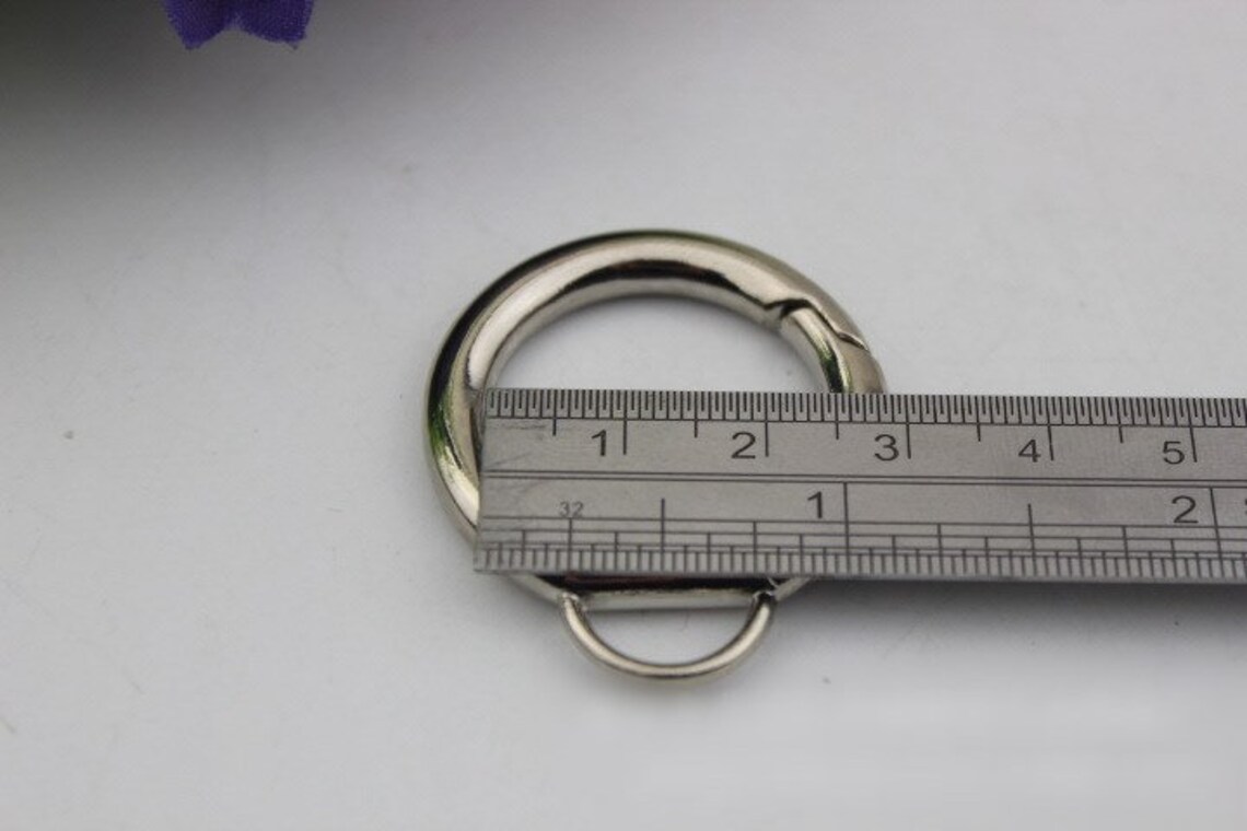 Round Spring Push Gate Ring Swivel Snap Hook 25mm 1" Metal Handle ...
