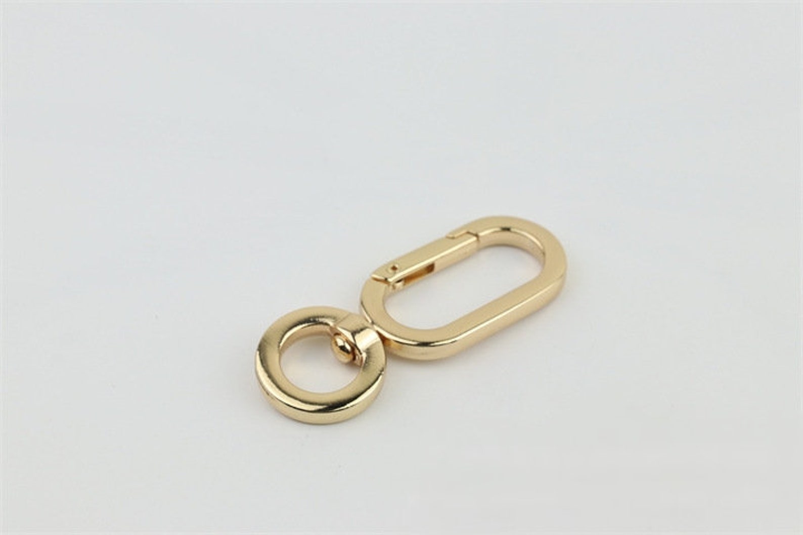 Swivel Lever Snap Hook 1/2 13mm Metal Spring Push Gate Purse Clip Clasp ...