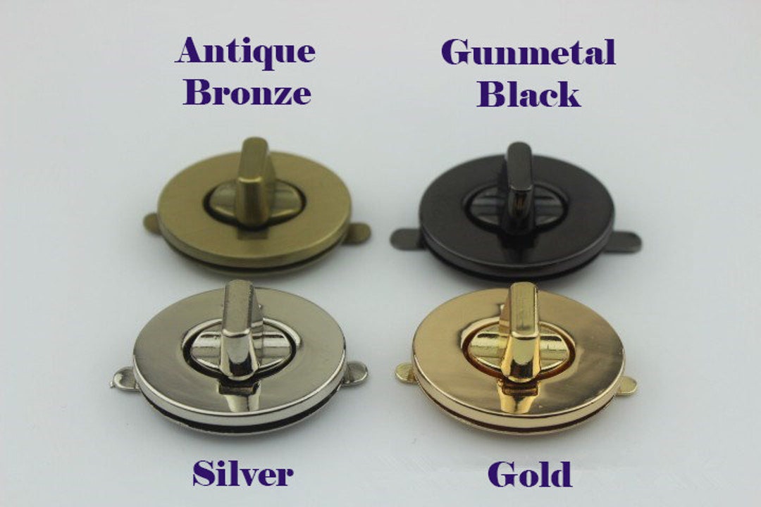 Metal Oval Twist Turn Lock 23 29 35 Mm Purse Flap Knob Black Bronze ...