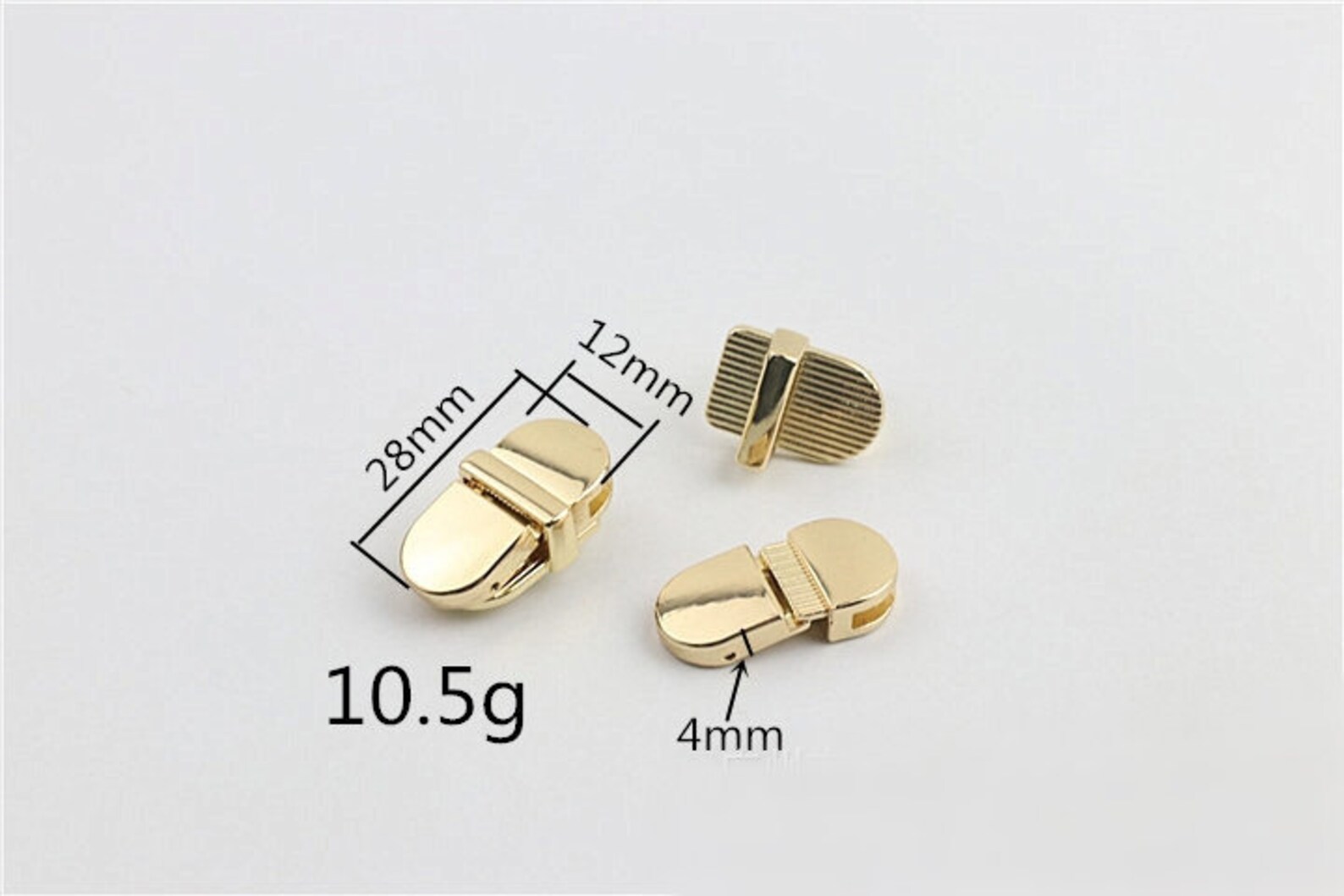 Thumb Lock 1 1/8" 28mm Purse Press Lock Tuck Tongue Clip Clasp Closure ...