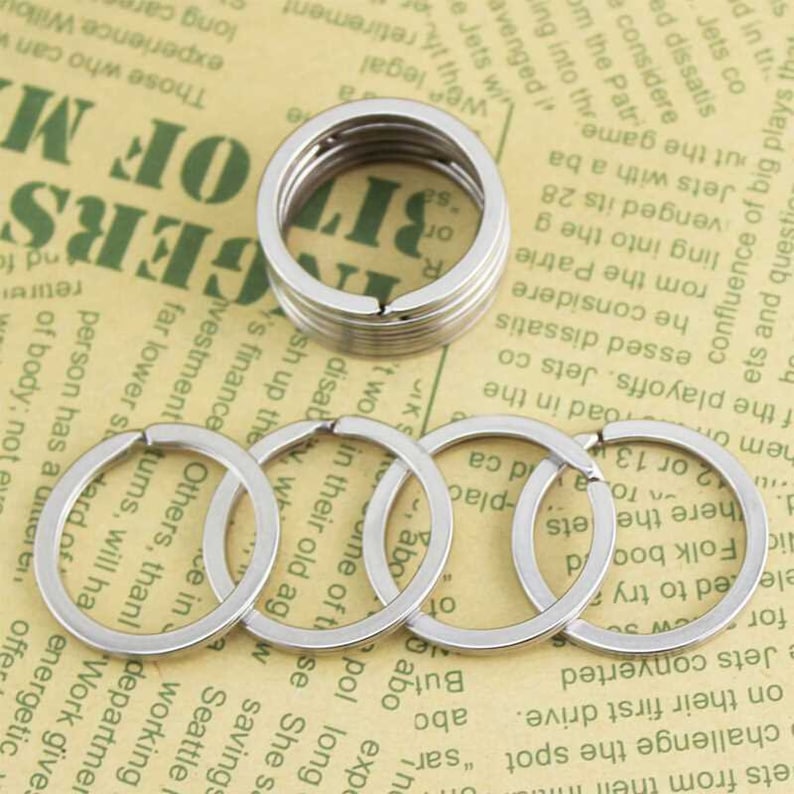 Stainless Steel Ring Key Chain Connector Split Ring Key Fob - Etsy