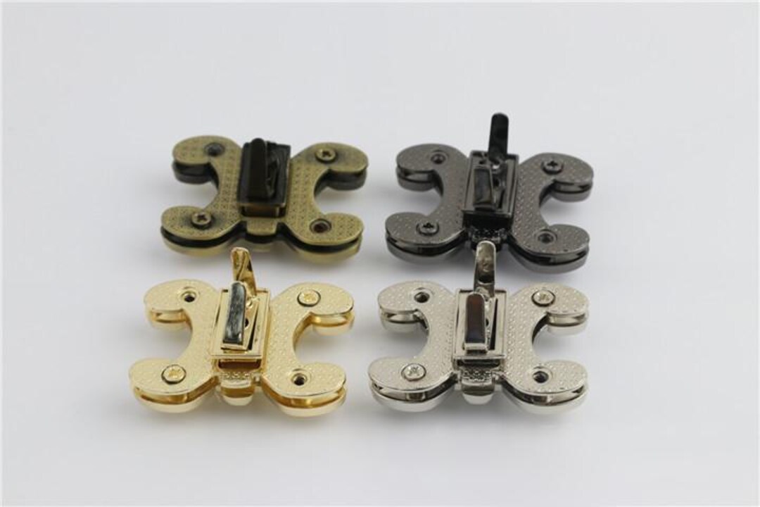 X Shape Turn Lock 41mm 1 5/8" Metal Purse Twist Lock Closure Heavy Duty ...
