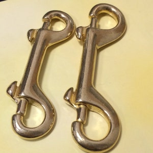 Solid Brass Double End Trigger Snap Hook Bag Key Keychain Metal Clips Luggage Clip Hook Heavy ...